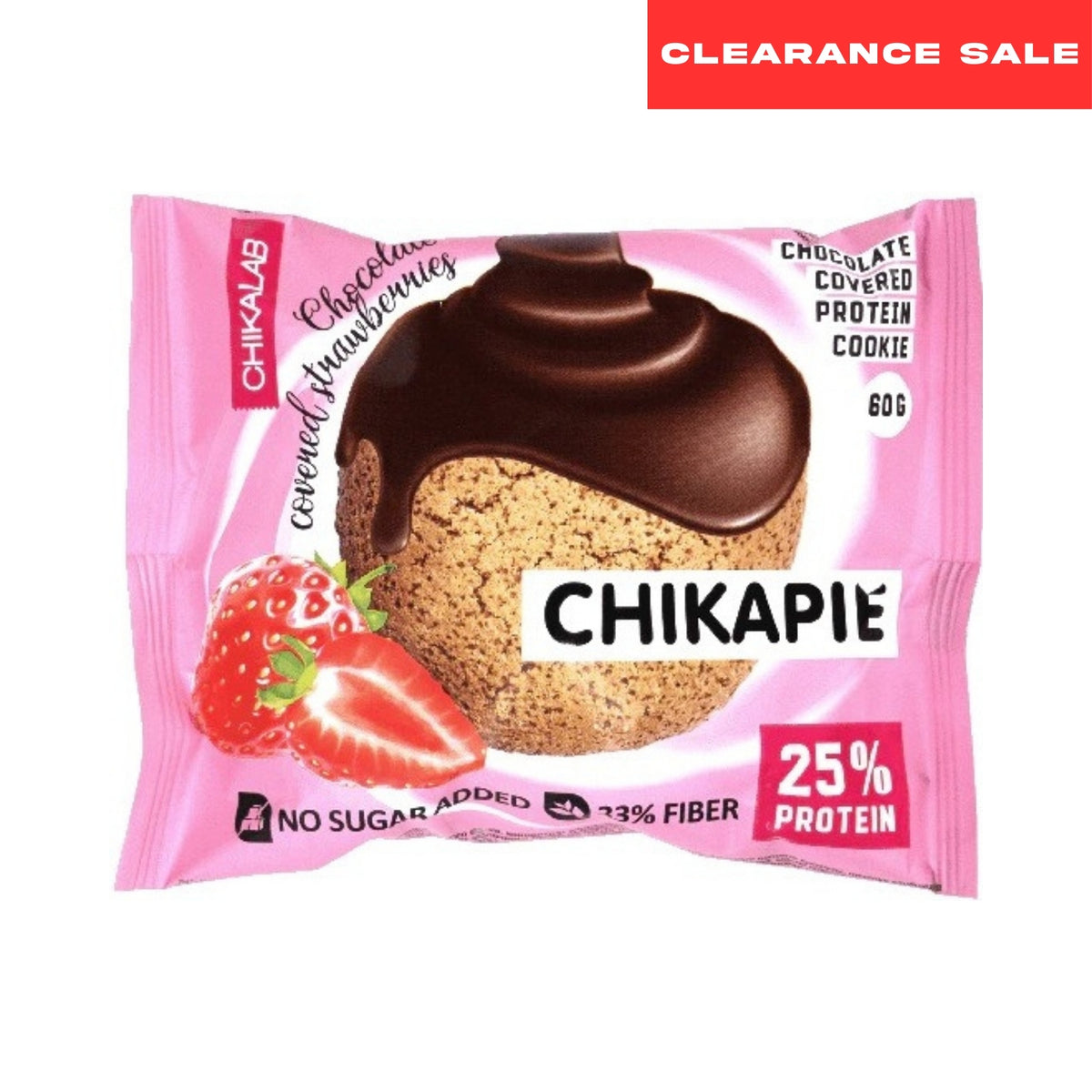 ChicaLab ChikaPie Protein Cookie Chocolate Covered Strawberry 60g – Klouds